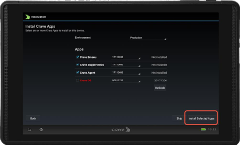 Crave - Tablet Configuration